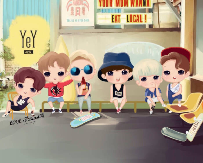 BEAST 迷你八辑预告照Q 版 - 堆糖，美图壁纸兴趣社区